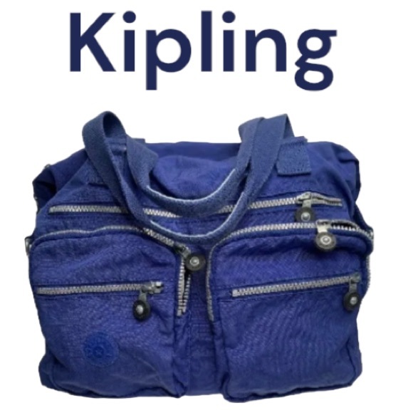 Kipling | Bags | Kipling Royal Blue Shoulder Bag Purse Duffle Tote A ...